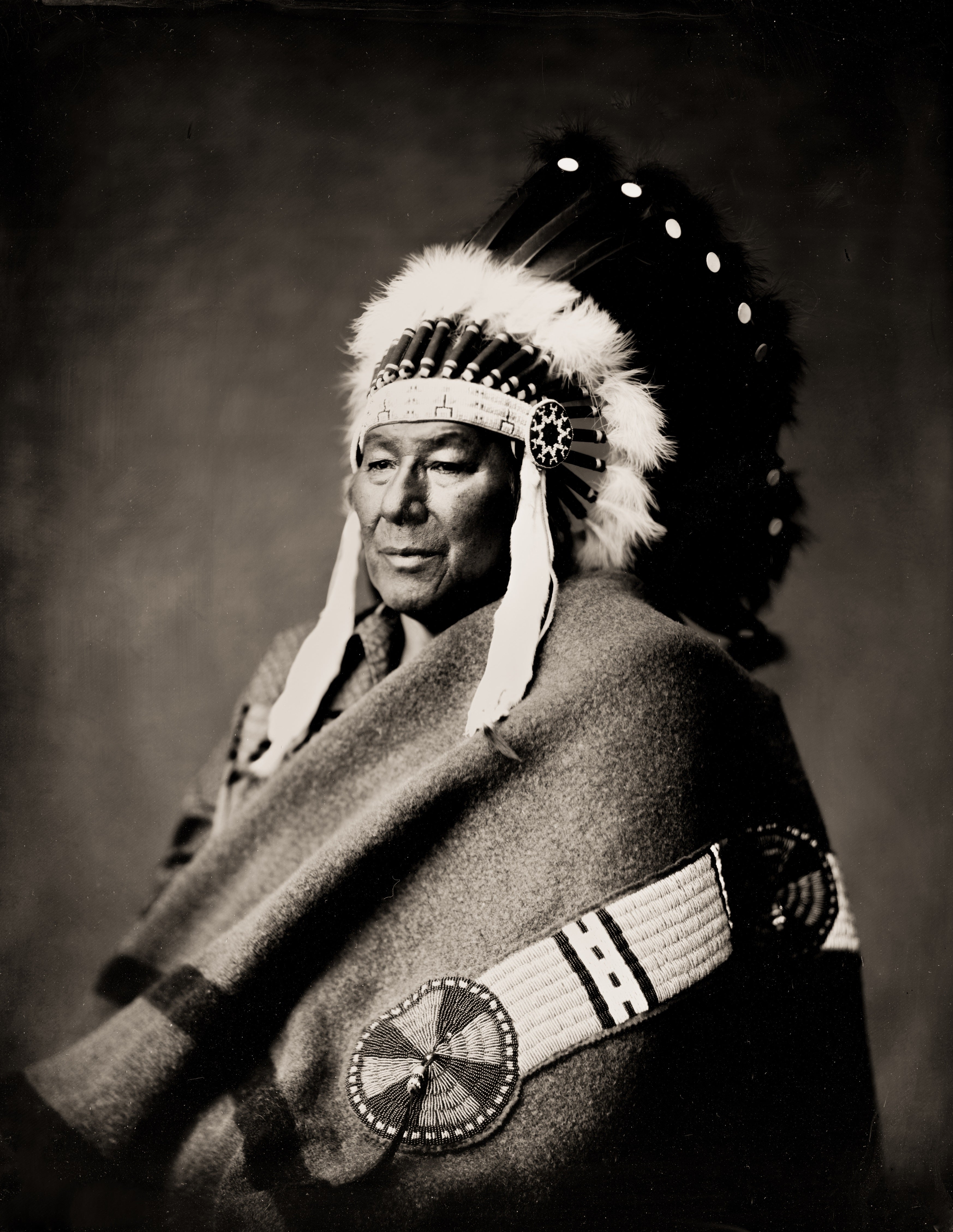 Chief Michael Bissonette Oglala Sioux Signed Limited Edition Print | Nostalgic Glass Wet Plate ...